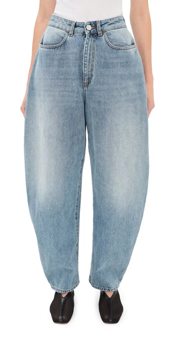 RÓHE High-waist Sculptural Denim Jeans - Classic Blue