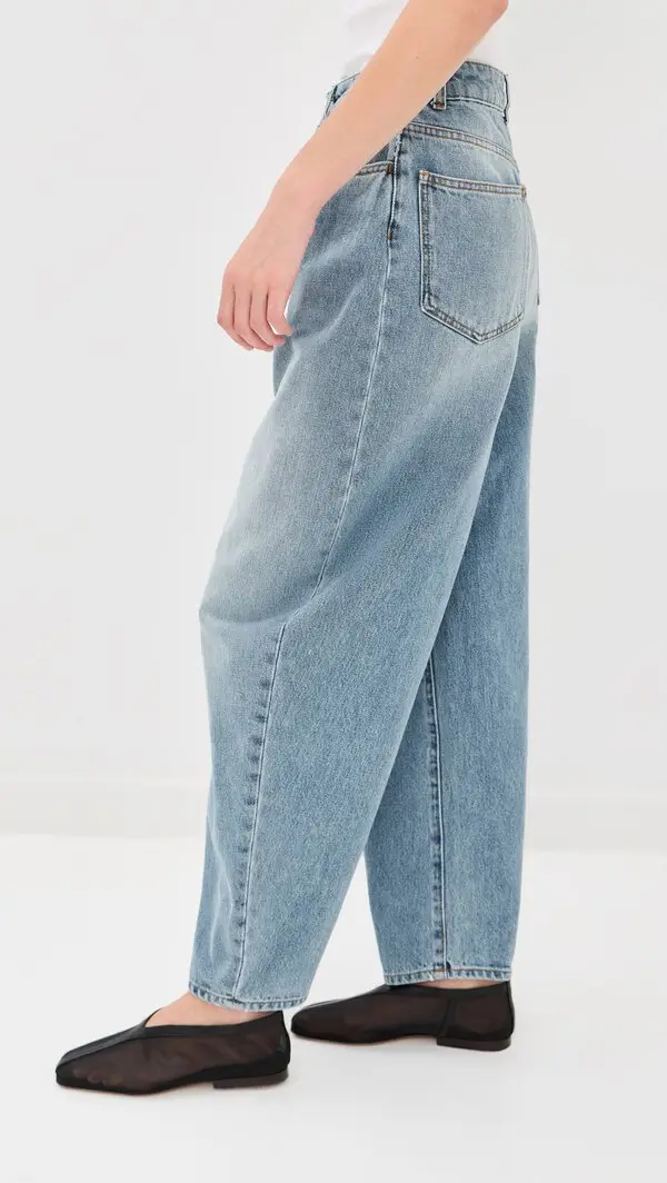 RÓHE High-waist Sculptural Denim Jeans - Classic Blue
