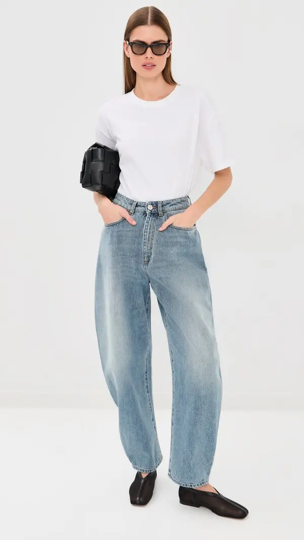RÓHE High-waist Sculptural Denim Jeans - Classic Blue