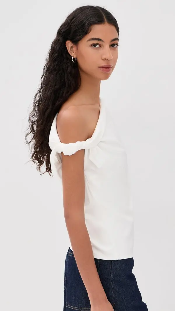 RÓHE Sculptural One-shoulder Blouse - Off White