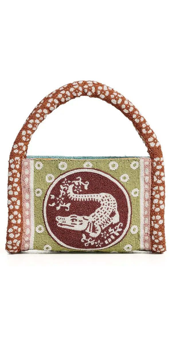 ALEMAIS Alberta Beaded Mini Barrel Bag