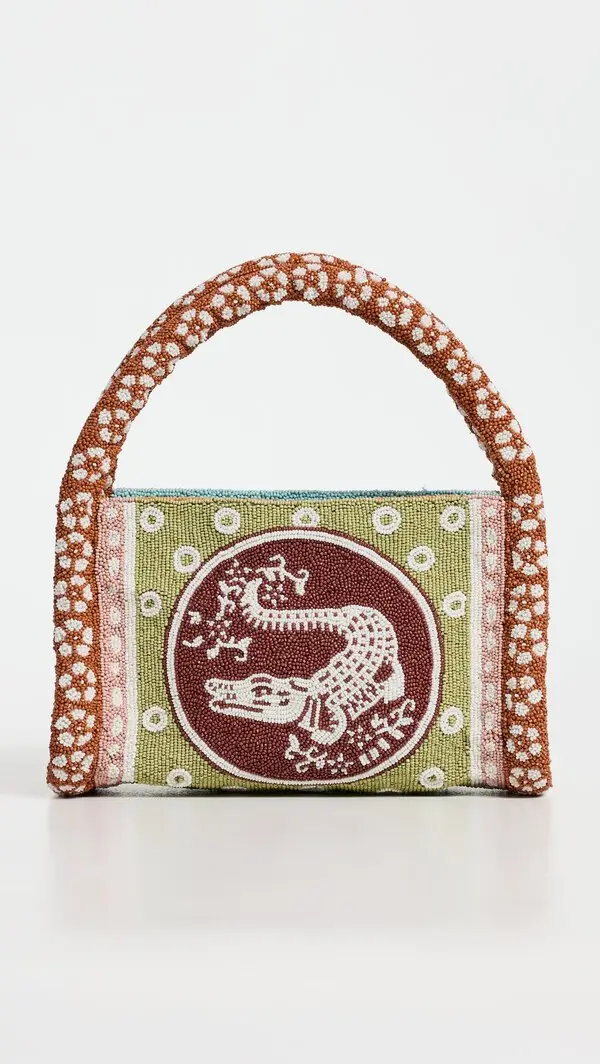 ALEMAIS Alberta Beaded Mini Barrel Bag