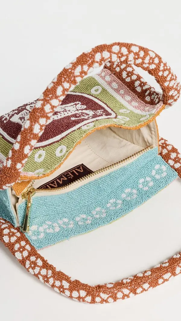 ALEMAIS Alberta Beaded Mini Barrel Bag