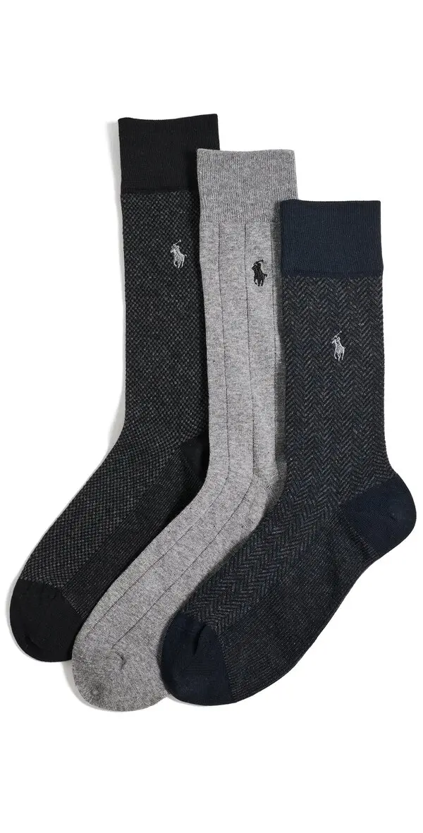 Polo Ralph Lauren Polo Bear Ribbed Crew Socks - Navy