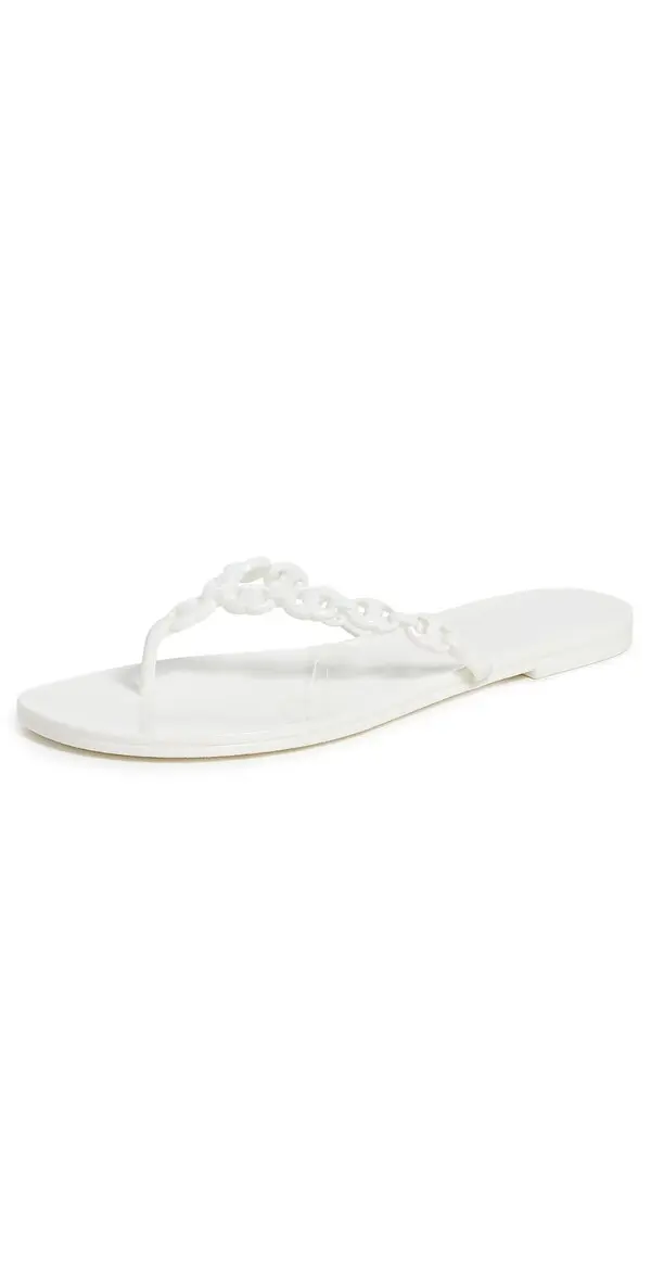 Tory Burch Gemini Link Jelly Sandals - Bianco