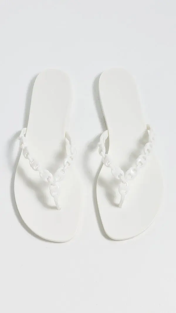 Tory Burch Gemini Link Jelly Sandals - Bianco