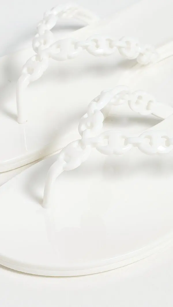Tory Burch Gemini Link Jelly Sandals - Bianco