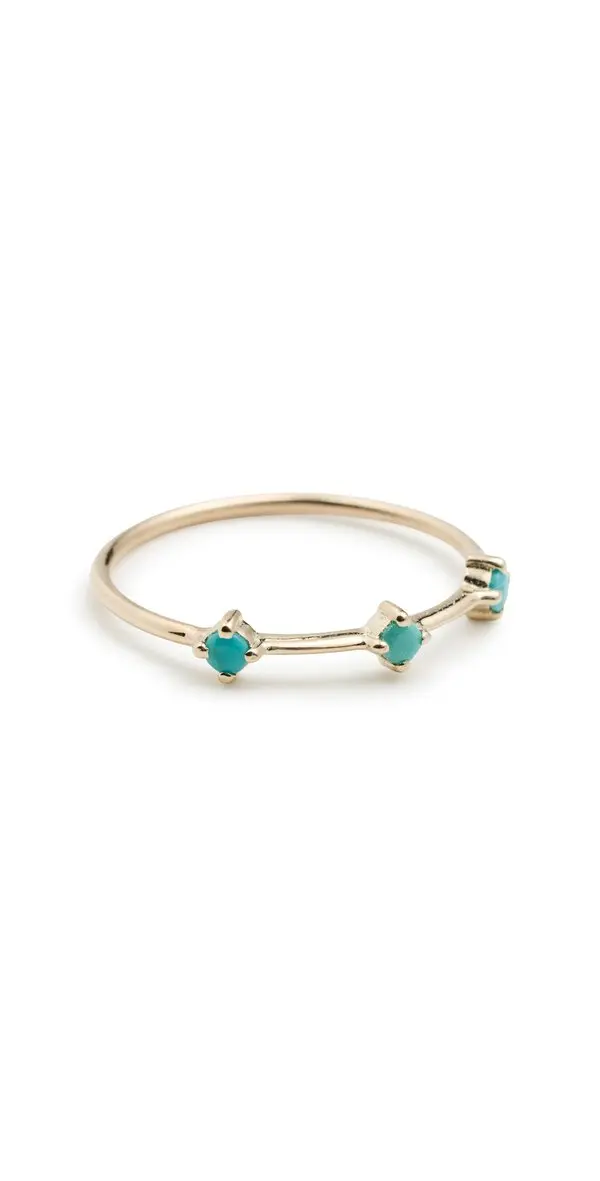 Zoe Chicco 14k Gold Turquoise Ring - 14k Yellow Gold