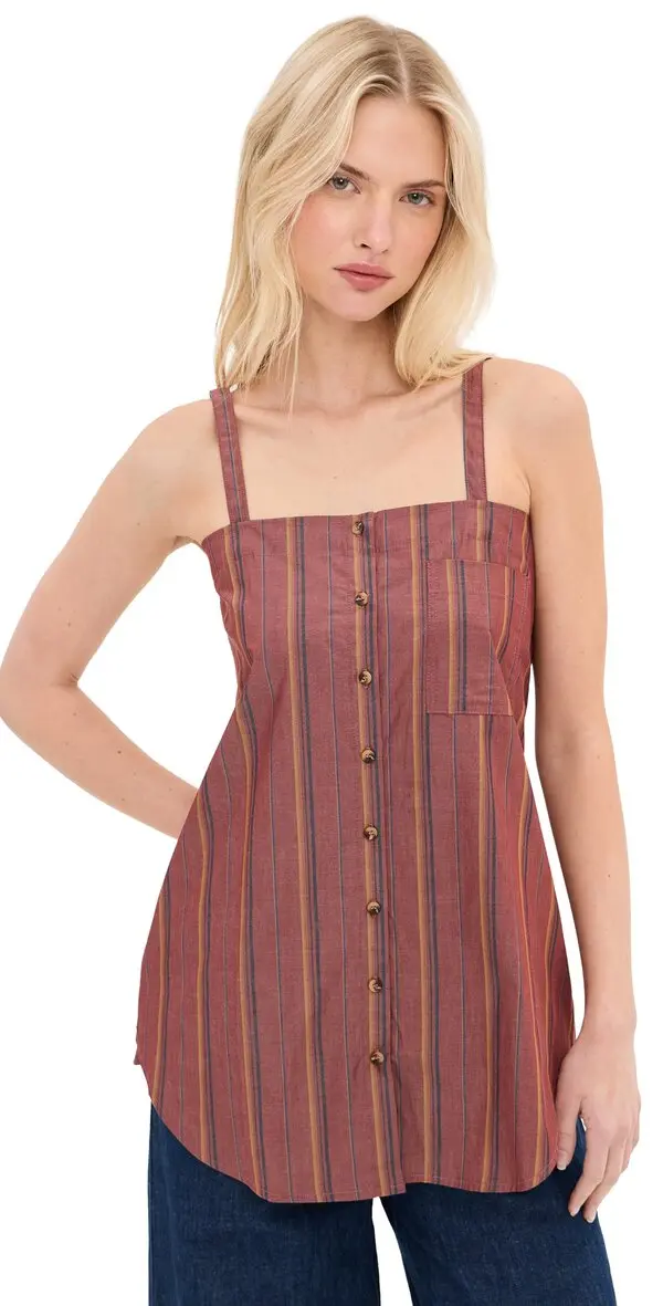 LE BOP Maeve Tunic - Rust Stripe