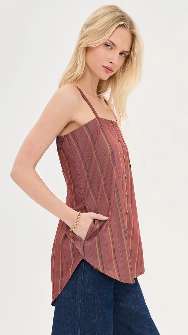 LE BOP Maeve Tunic - Rust Stripe