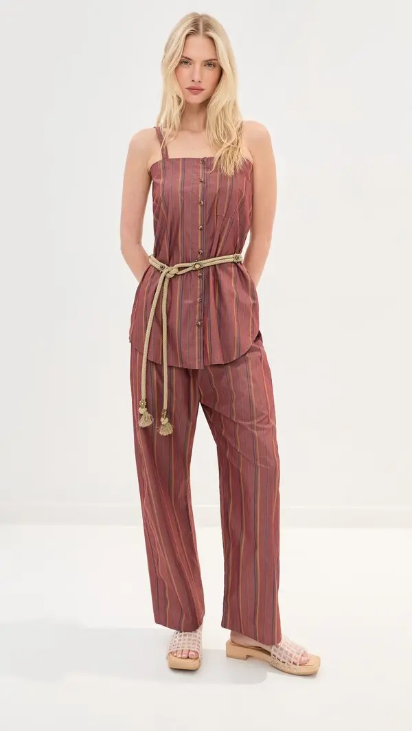 LE BOP Maeve Tunic - Rust Stripe