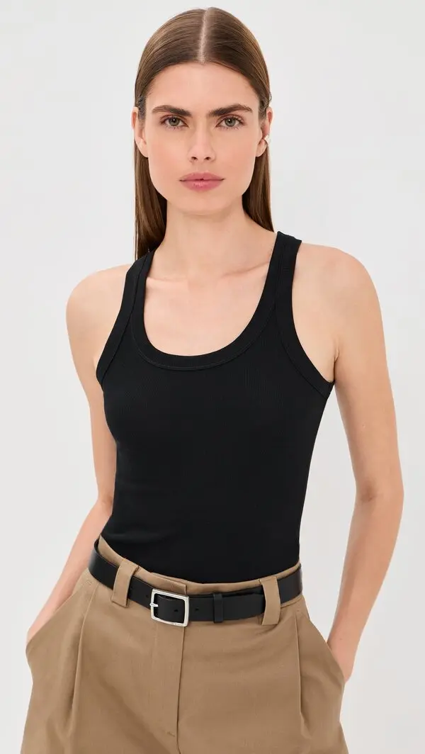 RÓHE Scoop Neck Ribbed Tank Top