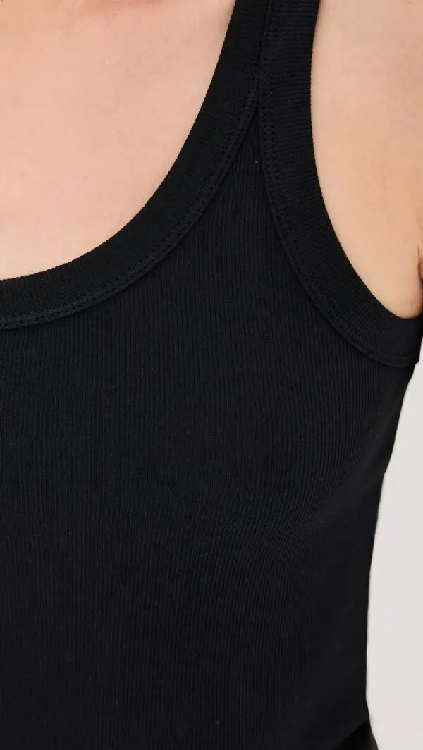 RÓHE Scoop Neck Ribbed Tank Top