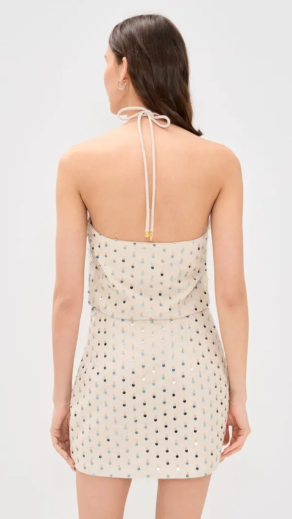 Line & Dot Sunstone Sequin Halter Neck Top