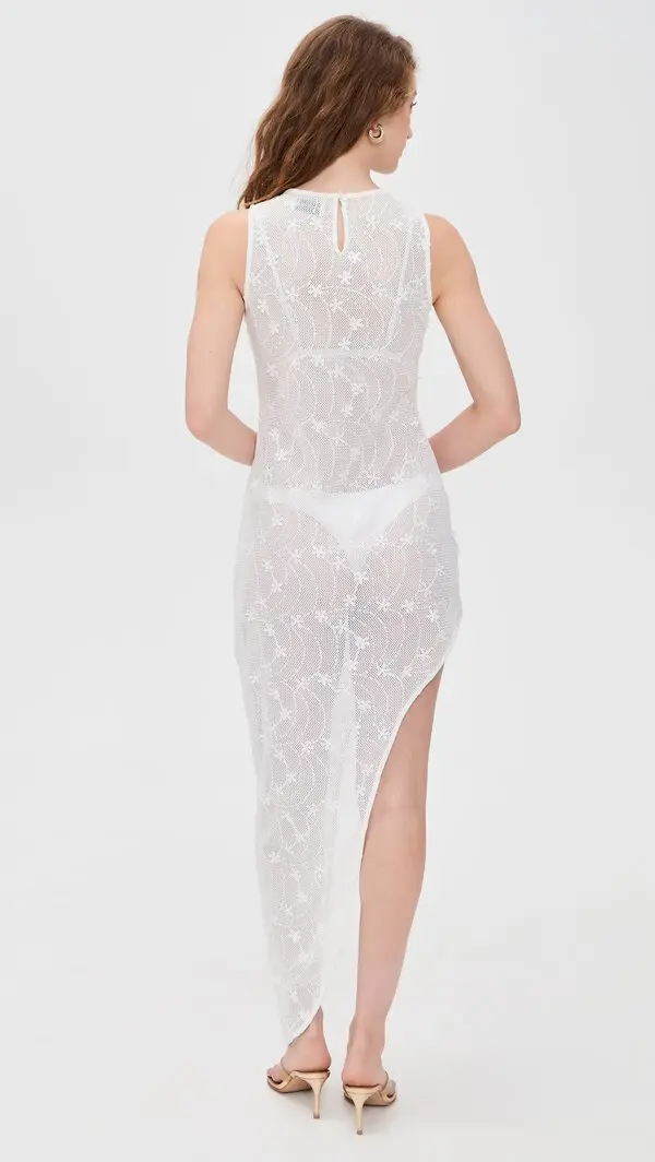 Minkpink Sundara Asymmetrical Hem Lace Dress