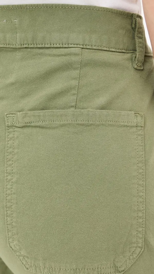 Frank & Eileen Twill Barrel Trousers - Olive