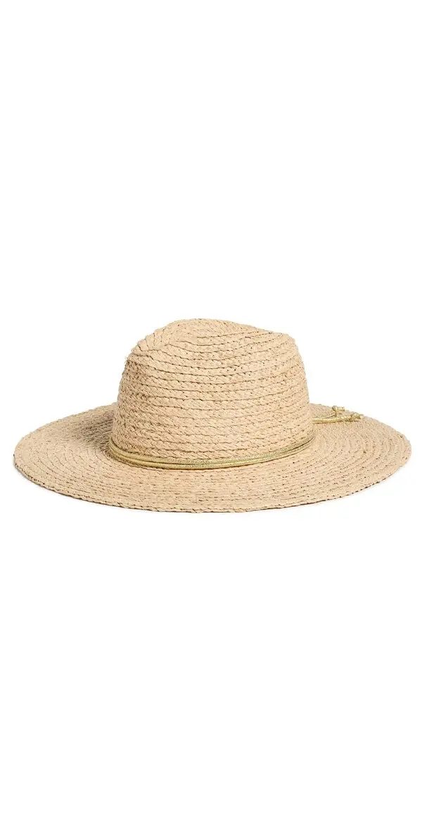 Hat Attack Braided Raffia Hat - Natural/gold