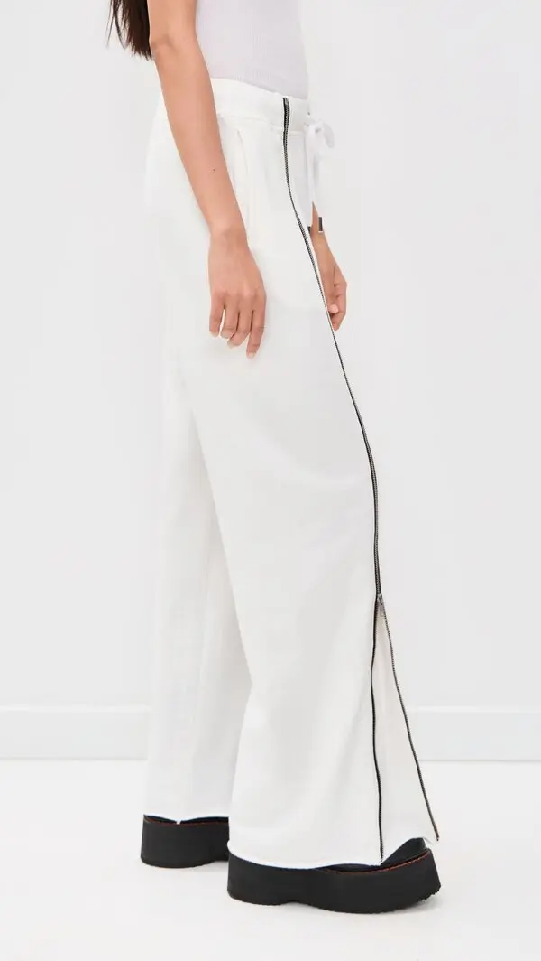 R13 Zippered Wide Leg Sweatpants