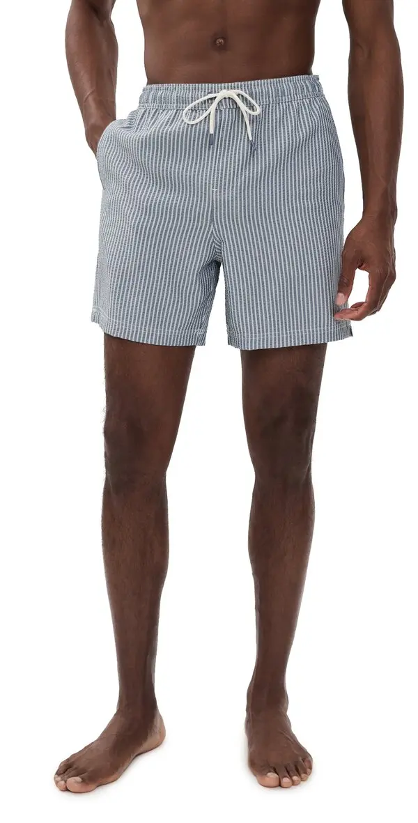 Rails La Brea Swim Shorts - Navy Deck Stripe