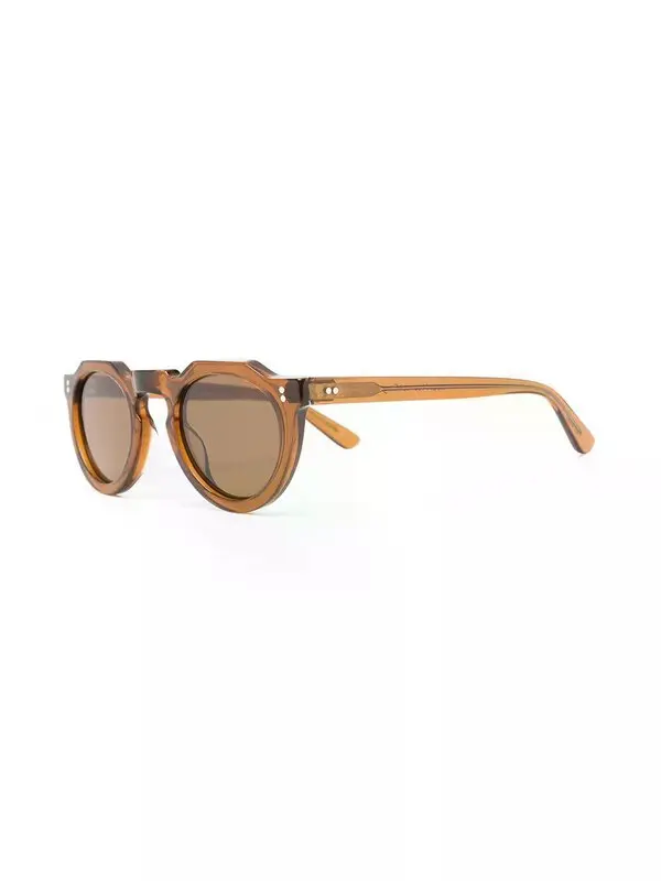 LESCA Pica Round Frame Sunglasses