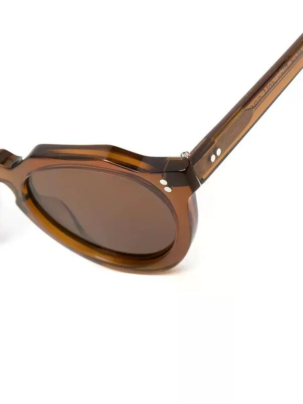 LESCA Pica Round Frame Sunglasses