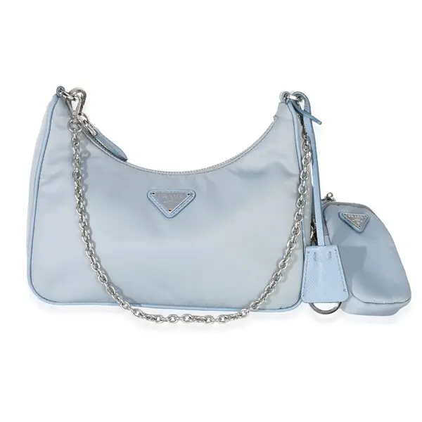 Prada Nylon And Saffiano Leather Re-edition 2005 - Blue