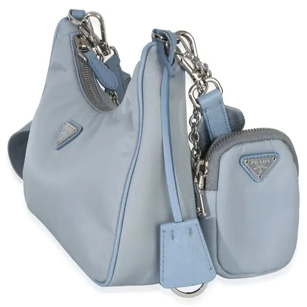 Prada Nylon And Saffiano Leather Re-edition 2005 - Blue