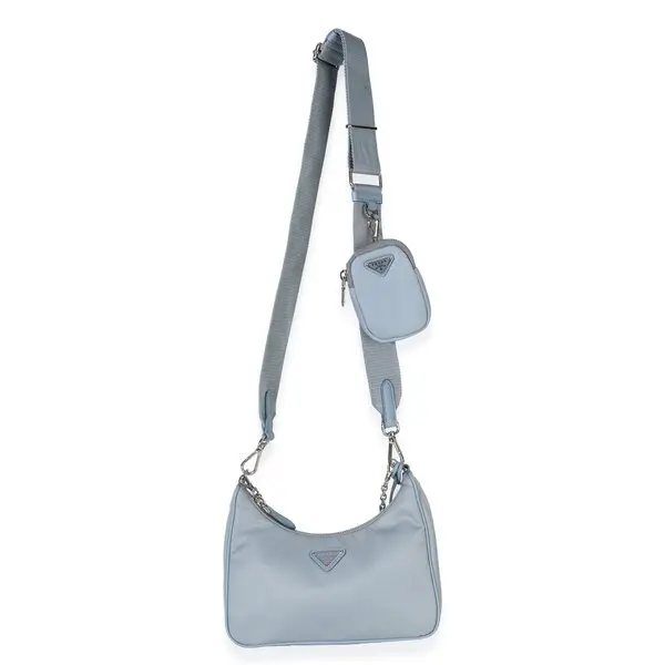 Prada Nylon And Saffiano Leather Re-edition 2005 - Blue