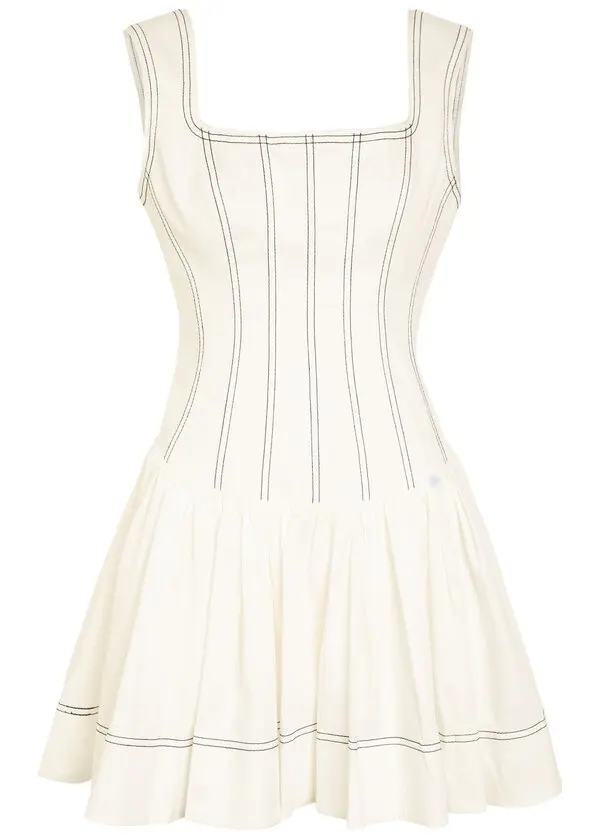 Aje Contrasting Cotton Mini Dress