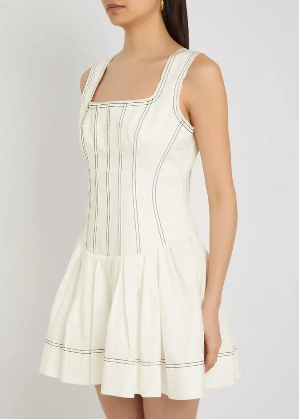 Aje Contrasting Cotton Mini Dress