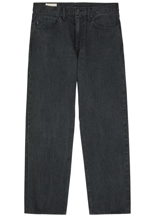 VOWELS Straight-leg Washed Denim Jeans