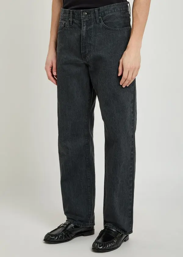 VOWELS Straight-leg Washed Denim Jeans