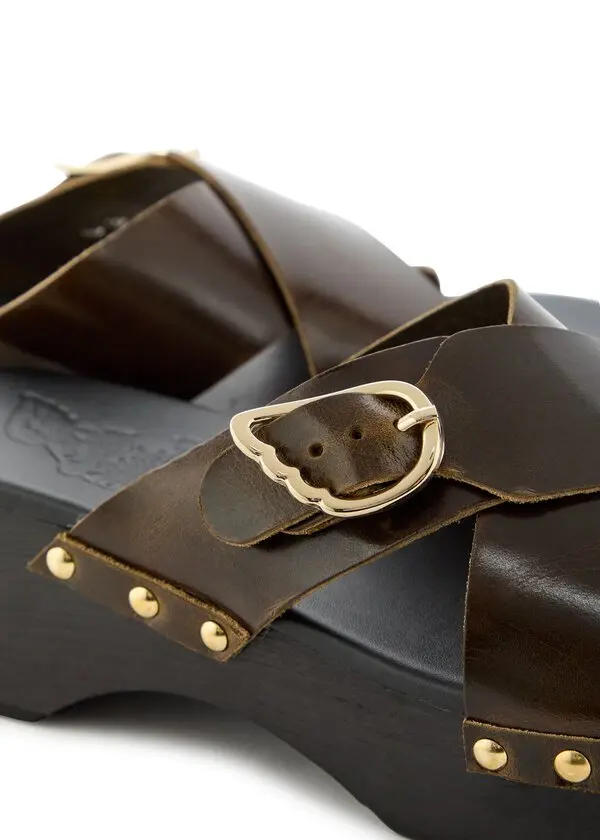 ANCIENT GREEK SANDALS Marilisa Stud-embellished Clog Sandals
