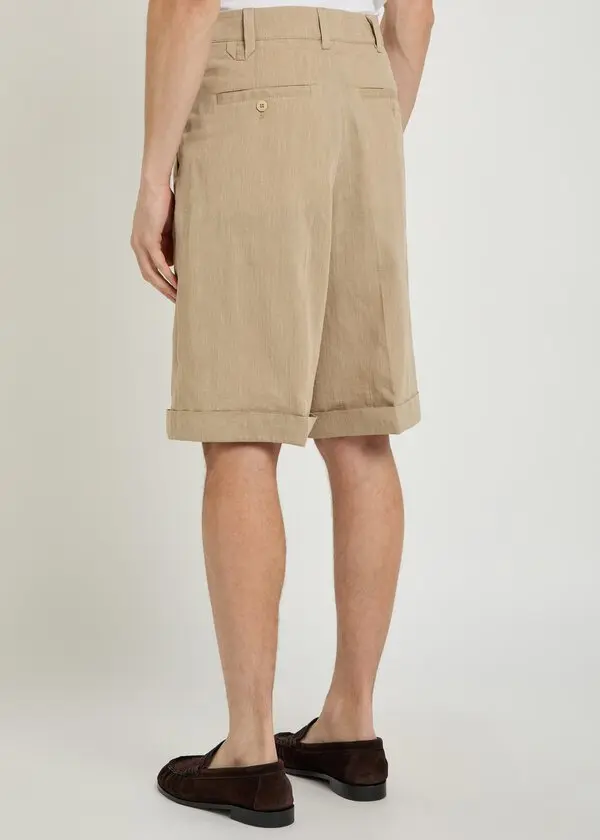 Jacquemus Le Short Pastro Herringbone Linen-blend Shorts