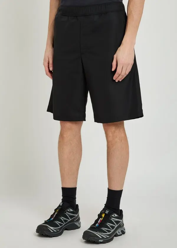 VOWELS Wool-blend Shorts - Black