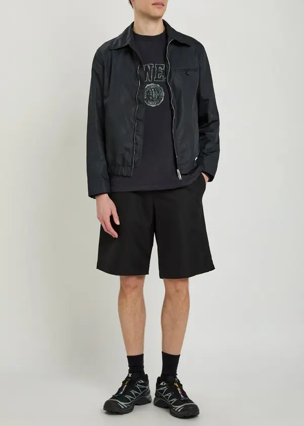 VOWELS Wool-blend Shorts - Black