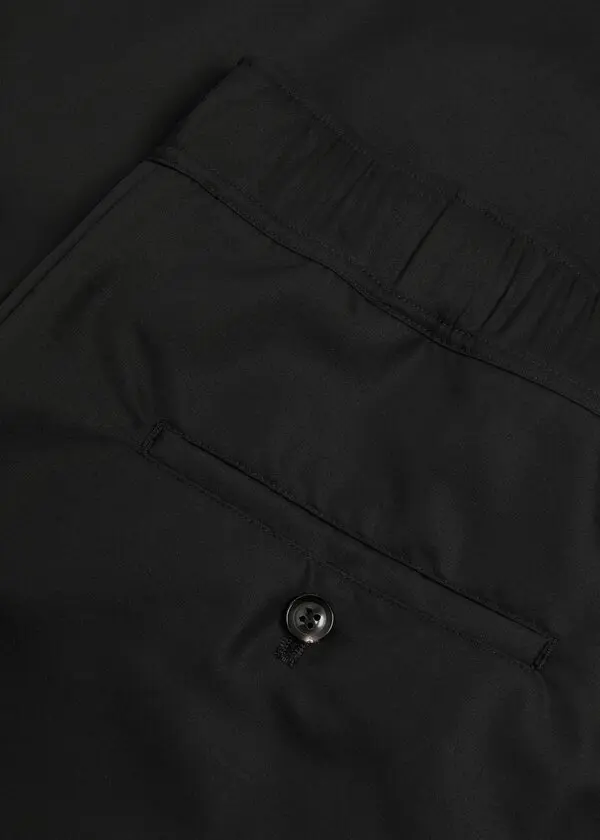 VOWELS Wool-blend Shorts - Black