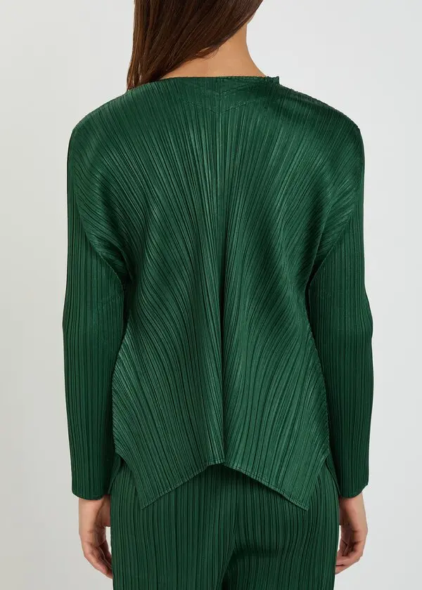 Issey Miyake Pleated Woven Cardigan