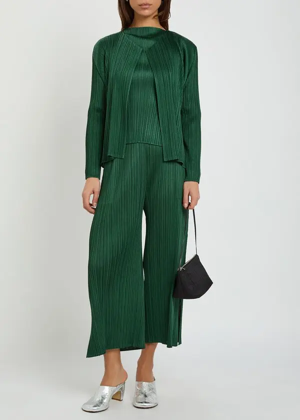 Issey Miyake Pleated Woven Cardigan