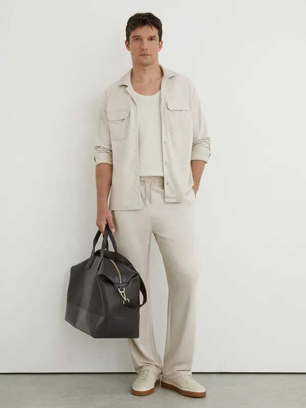 REISS Relaxed Jersey Drawstring Trousers