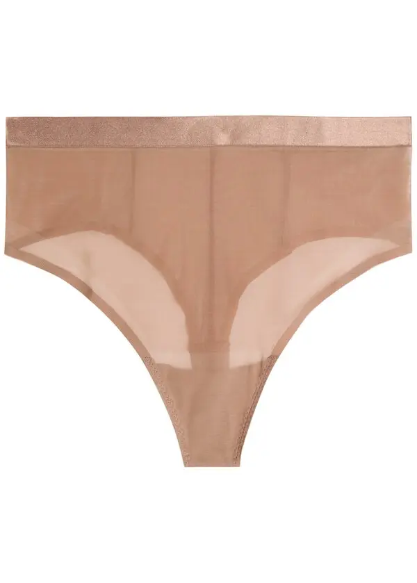 Spanx Sheersense Sculpting Mesh Thong - Nude