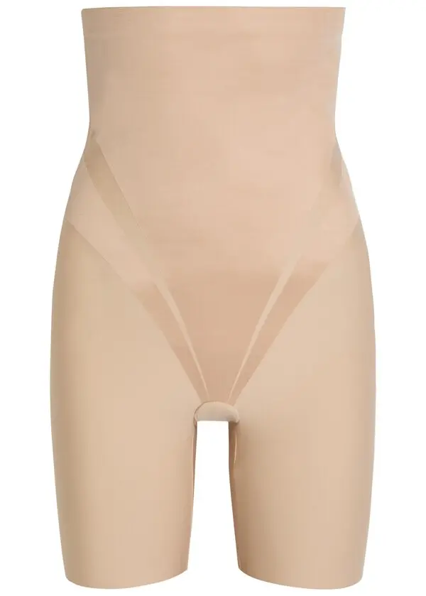 Spanx Transform Sculpting High-waist Shorts - Beige