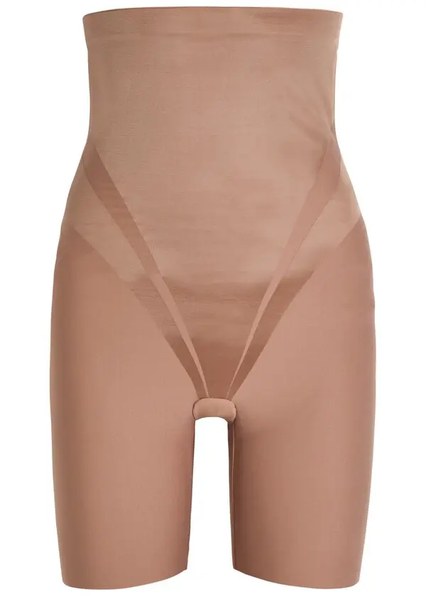 Spanx Transform Sculpting High-waist Shorts - Nude