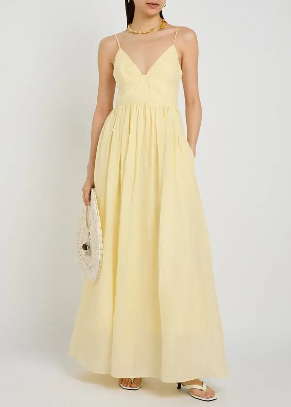 aje yellow maxi dress Allairie Gown