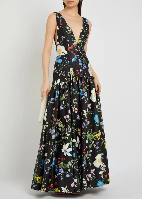 alice and olivia gayla tiered midi dress alice + olivia - Diana Sleeveless Structured Midi Dress
