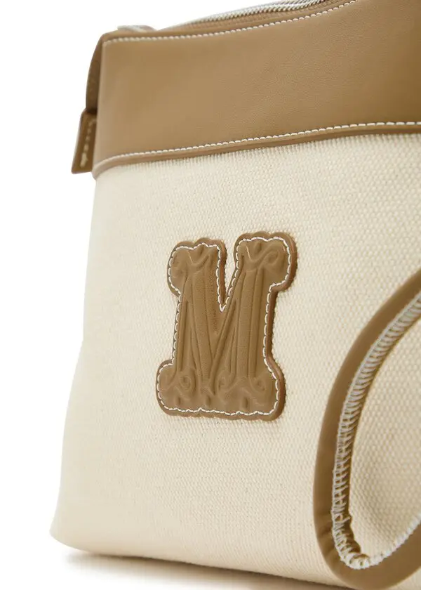 Max Mara Frisia Logo-appliquéd Canvas Clutch