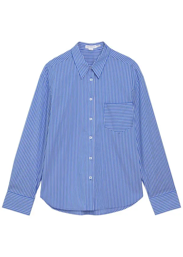 Good American Striped Cotton-blend Shirt