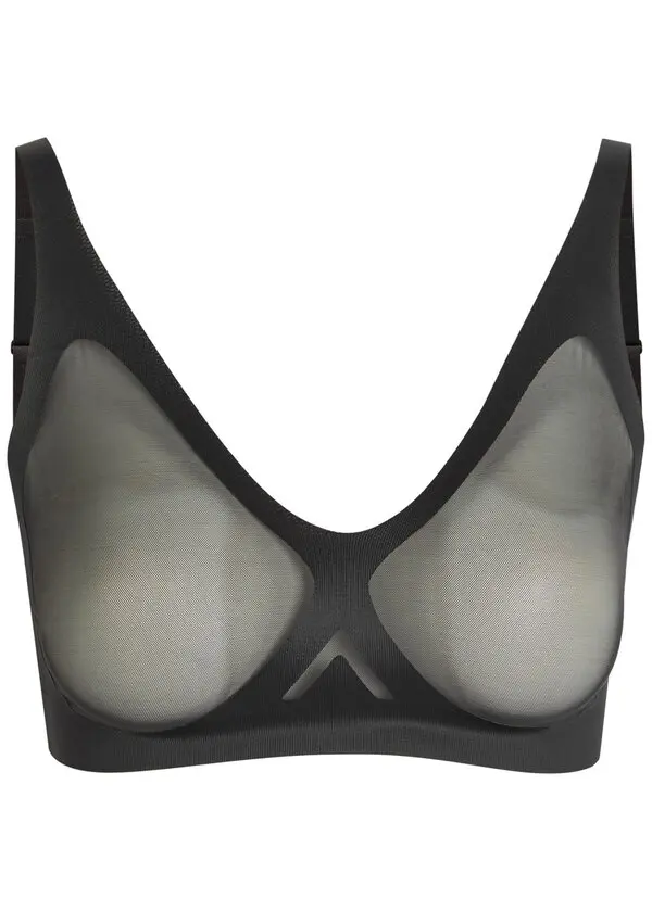 Spanx Sheersense Sculpting Mesh Bra - Black