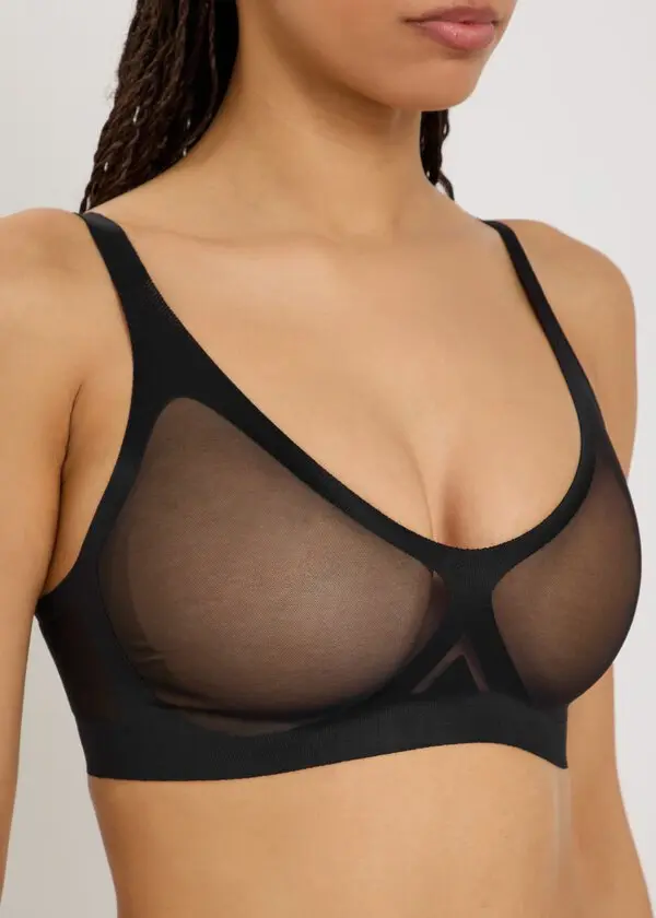 Spanx Sheersense Sculpting Mesh Bra - Black