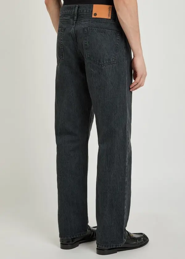 VOWELS Straight-leg Washed Denim Jeans